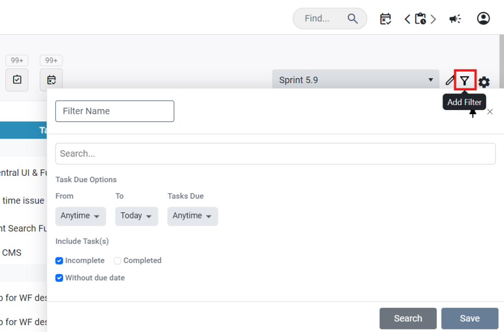 Workspace Filters - Drutas